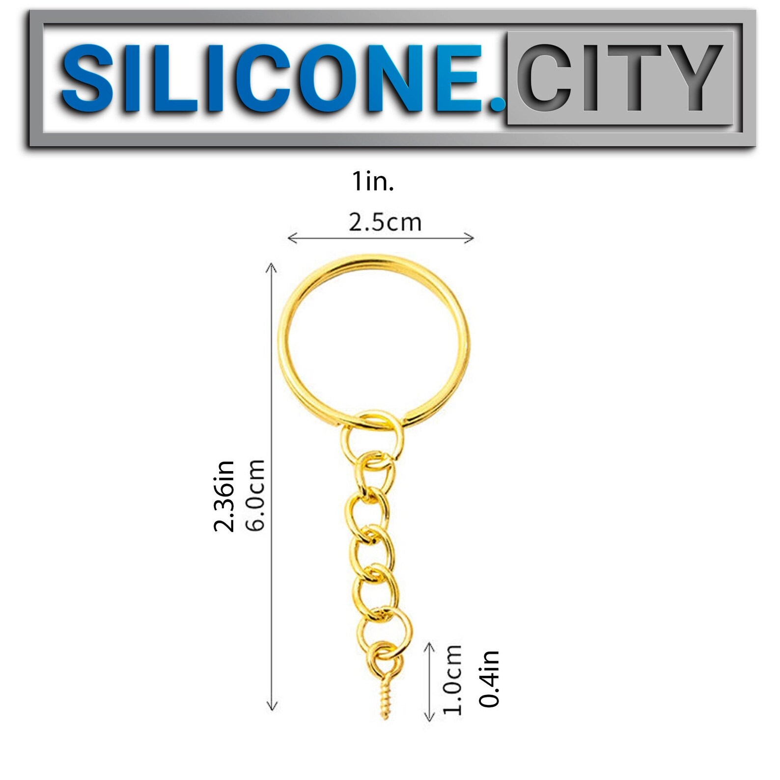 DIY Key Chain Sets 25mm Keychain Ring Jump Rings Gold | Etsy