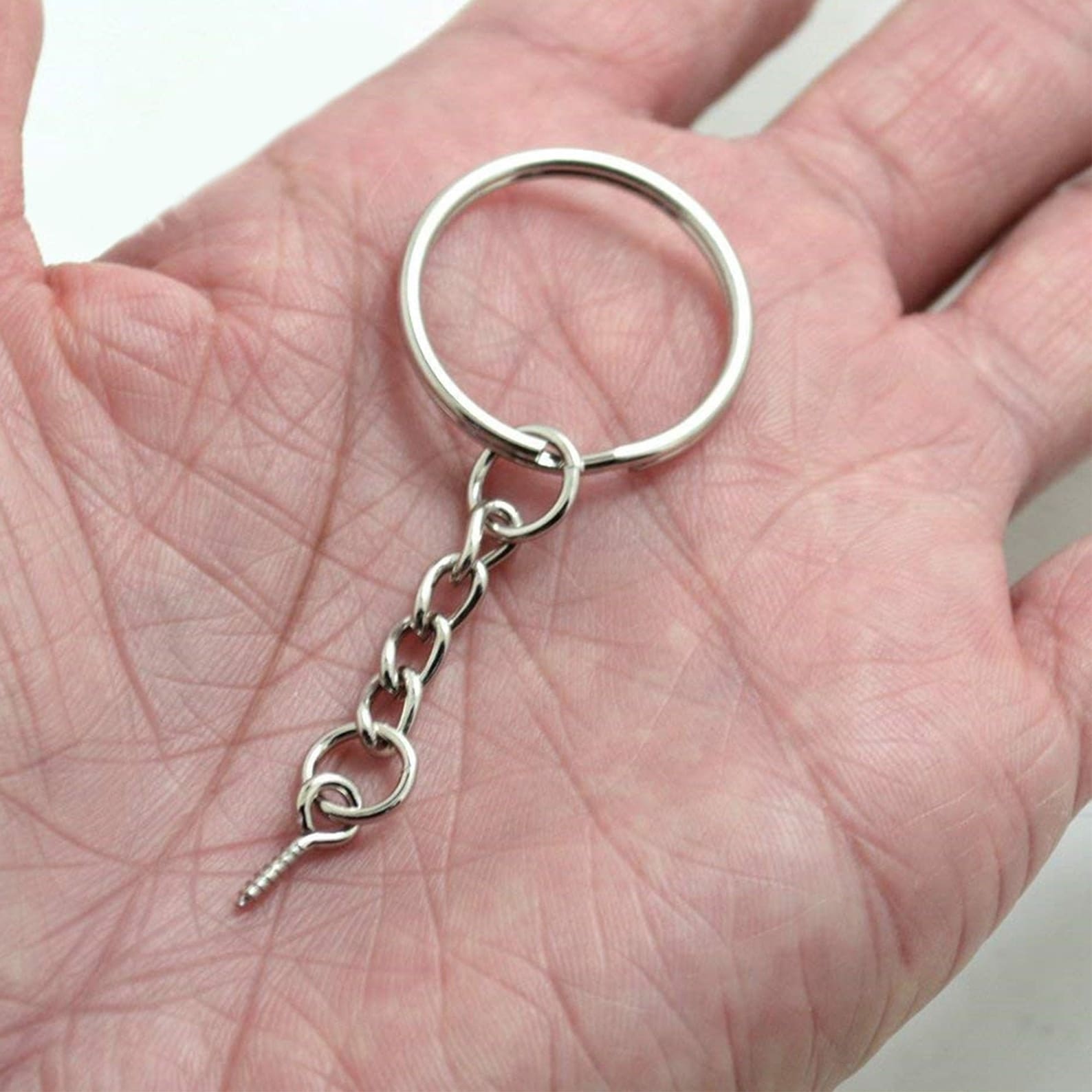 DIY Key Chain Sets 25mm Keychain Ring Jump Rings Gold | Etsy