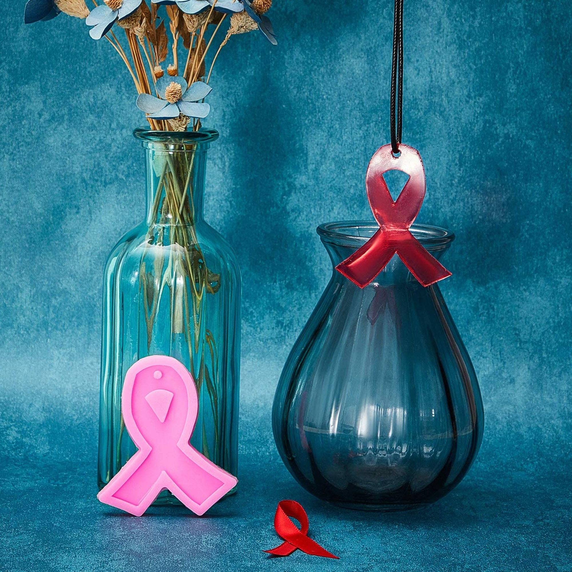 Silicone Ribbon Mold Breast Cancer Ribbon Keychain Mold | Etsy