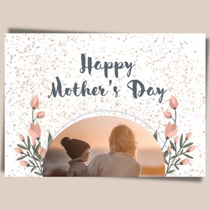Happy Mother's Day Photo Card Template | Boho Floral | Editable in ...