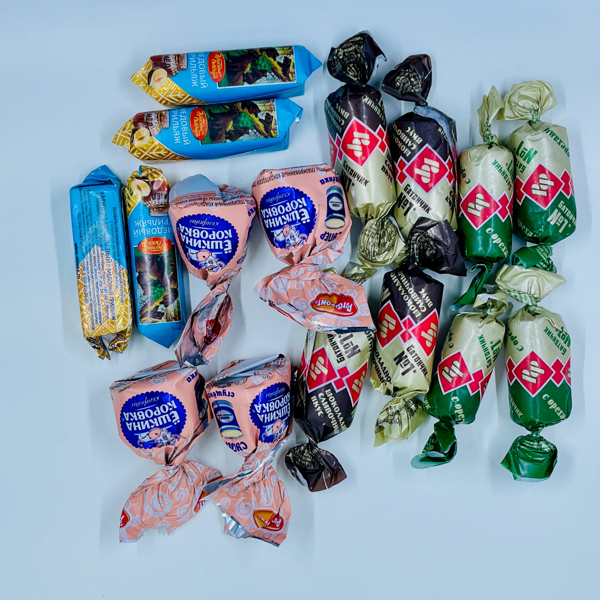 Russian Chocolate Candy Assortment 8oz 225g 4 kinds 16 | Etsy