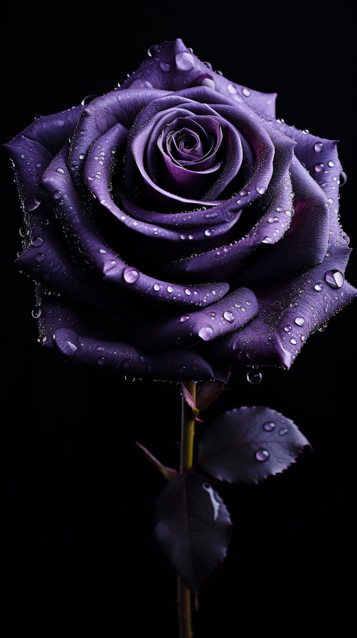 Purple Rose Phone Wallpaper - Digitally Created Art - Instant Download ...