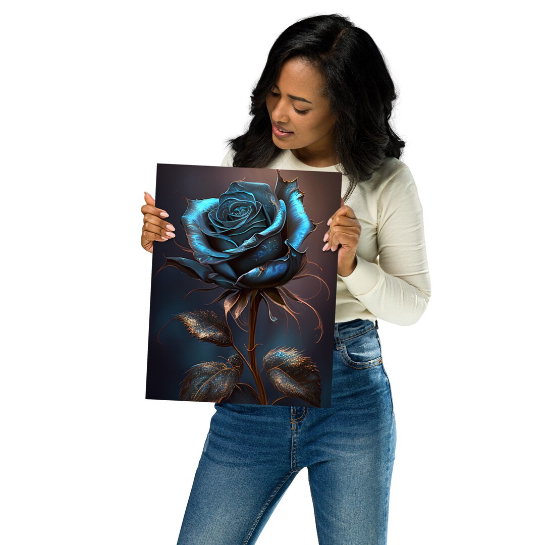 Stunning Blue Rose Poster Add a Touch of Elegance to Your Home Decor - Etsy