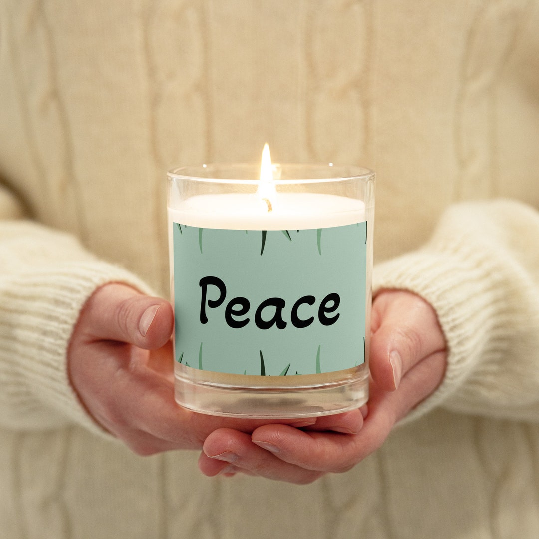Create a Peaceful Ambience With Our Non-scented 'peace' Candle - Etsy