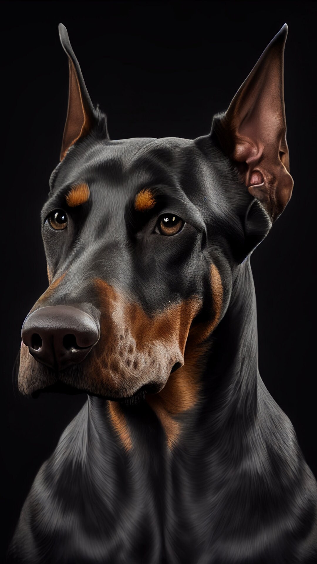Doberman Protecting Baby