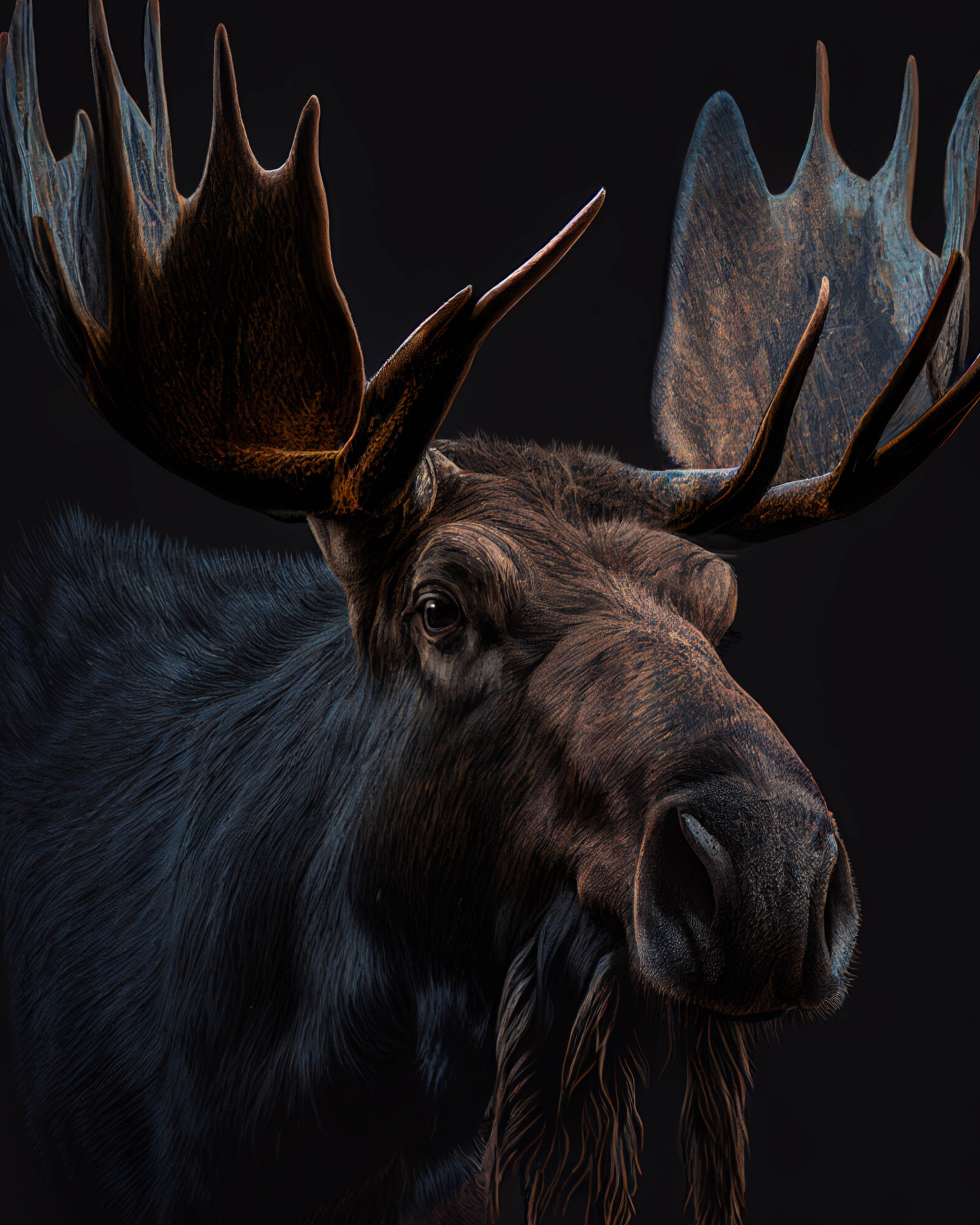 Moose Poster - Digitally Created Art - Etsy