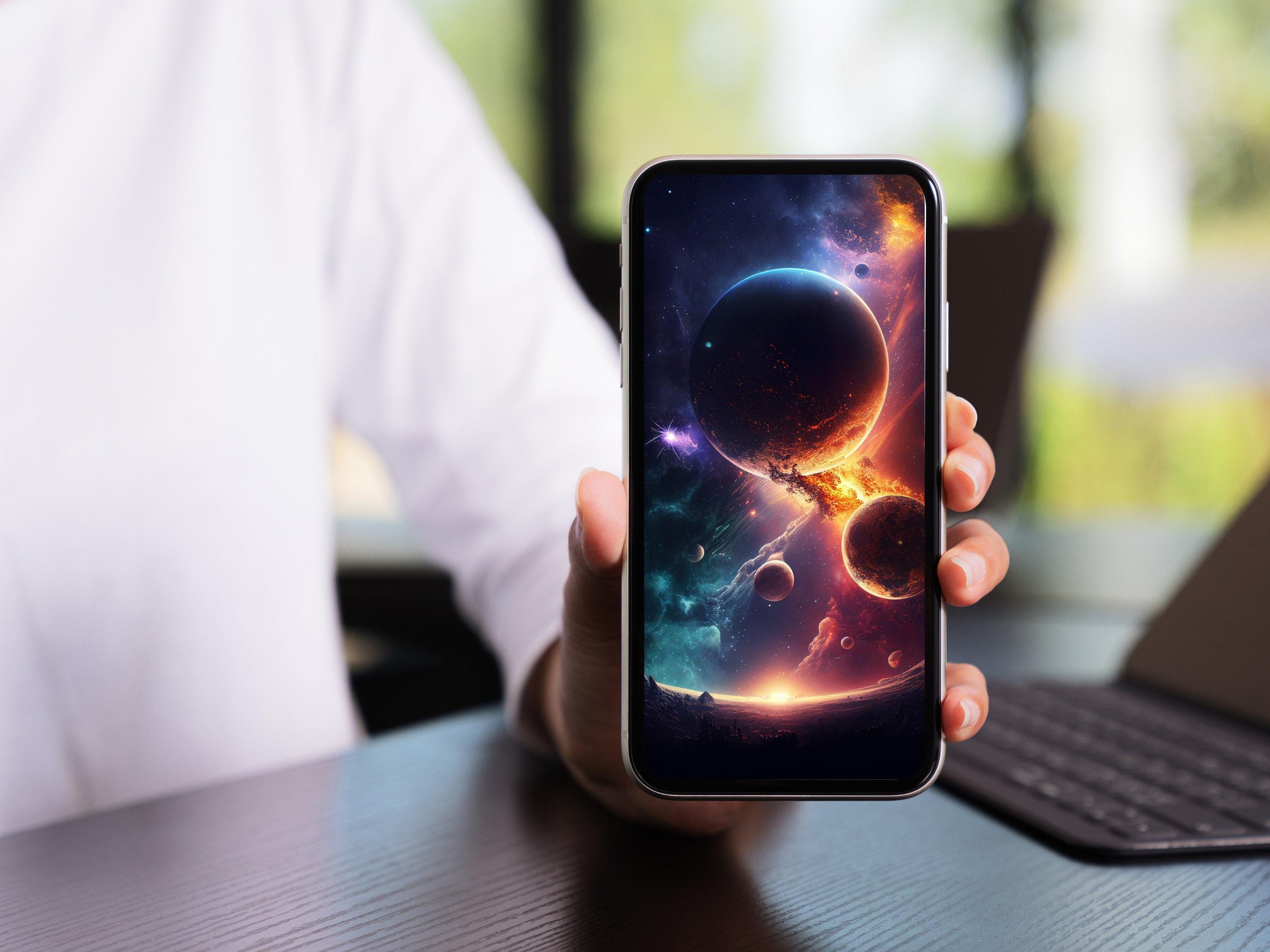 Universe and Space Travel Phone Wallpaper - Digitally Created Art ...