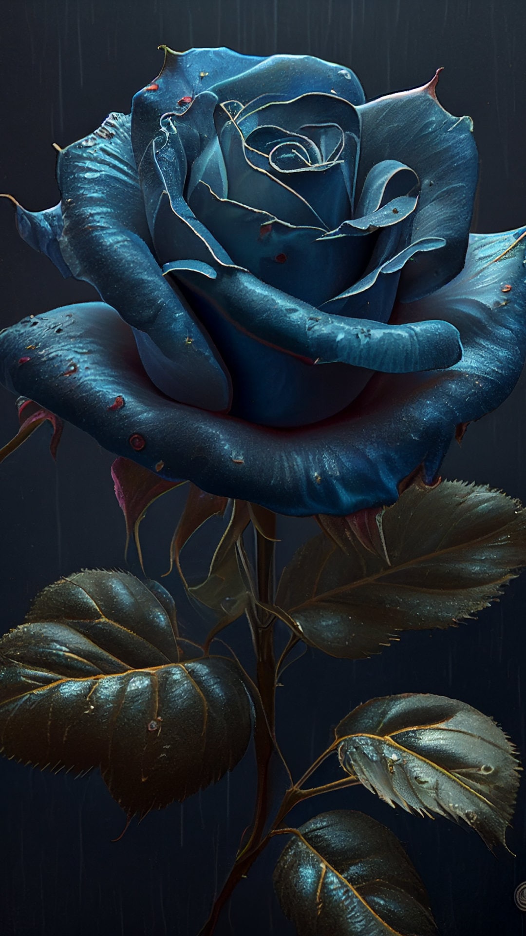 Black And Blue Rose Wallpaper