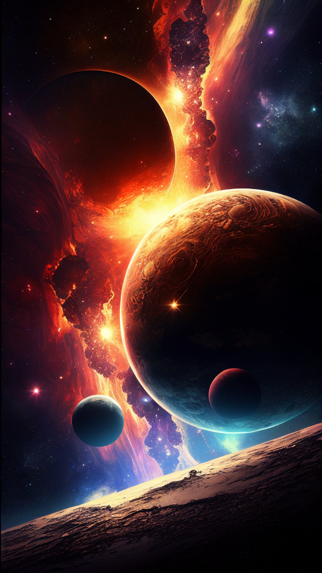 Inter Galactic Space Travel Phone Wallpaper - Digitally Created Art - Etsy