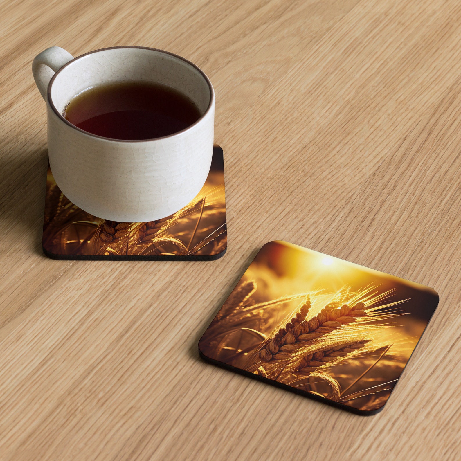 Add a Rustic Touch to Your Tabletop With Our Wheat Field Coaster - Etsy