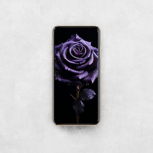 Purple Rose Phone Wallpaper - Digitally Created Art - Instant Download ...