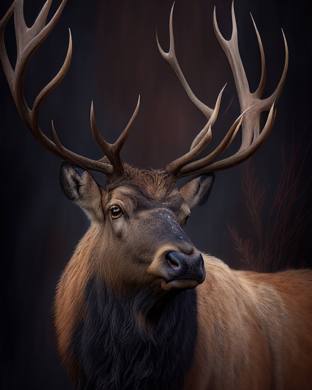 Elk Poster - Digitally Created Art - Etsy