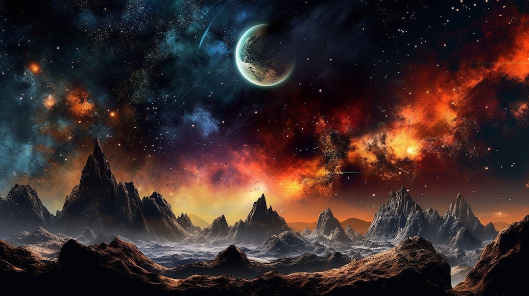 Mystical Planet in Space - Digital Art Wallpaper for Cosmic Inspiration ...