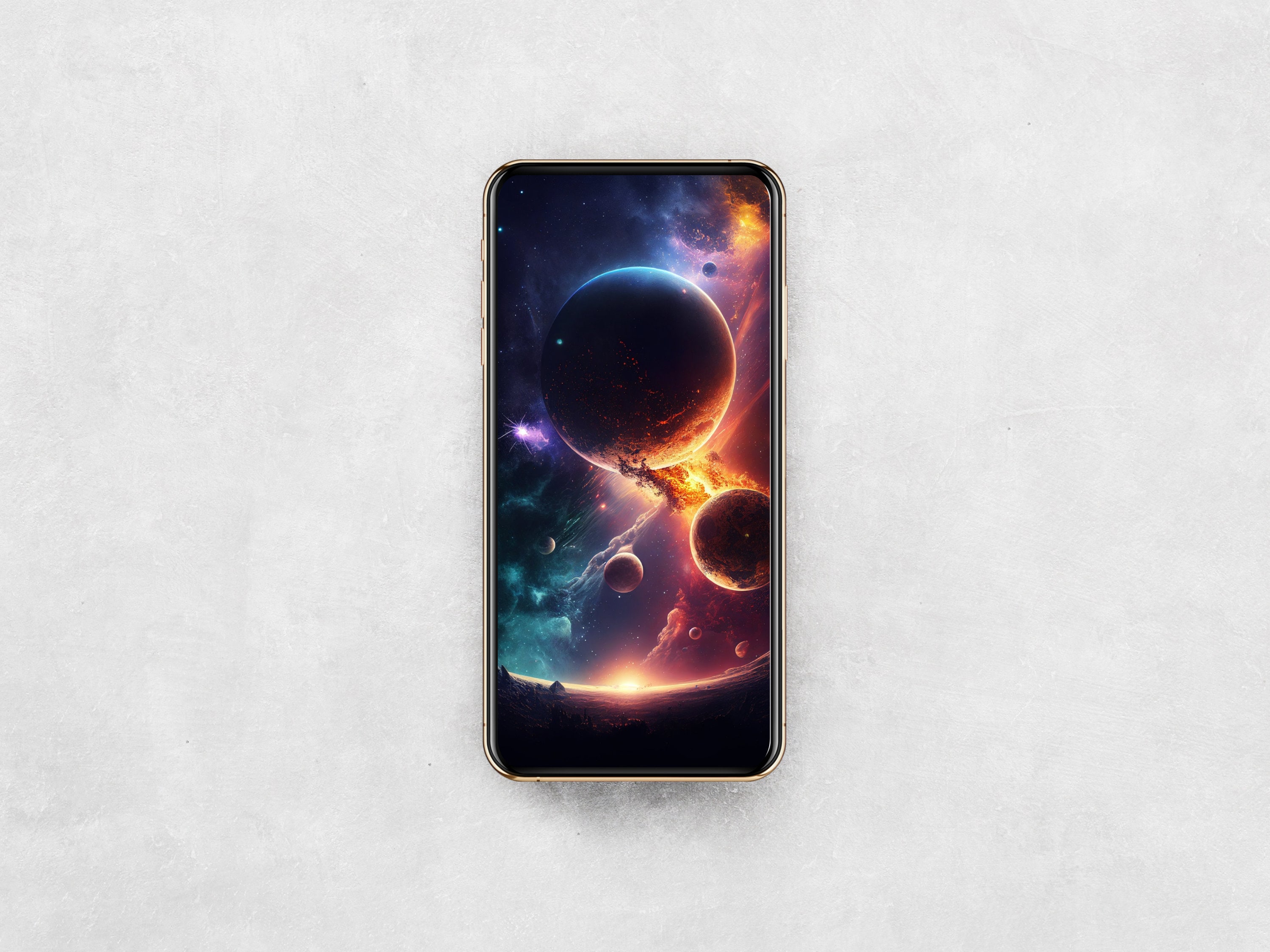 Universe and Space Travel Phone Wallpaper - Digitally Created Art ...