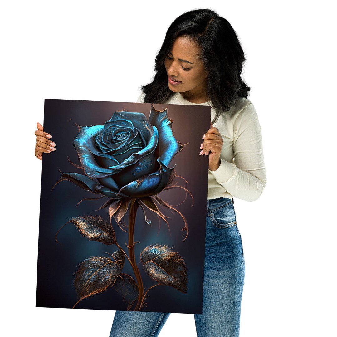 Stunning Blue Rose Poster - Add a Touch of Elegance to Your Home Decor ...