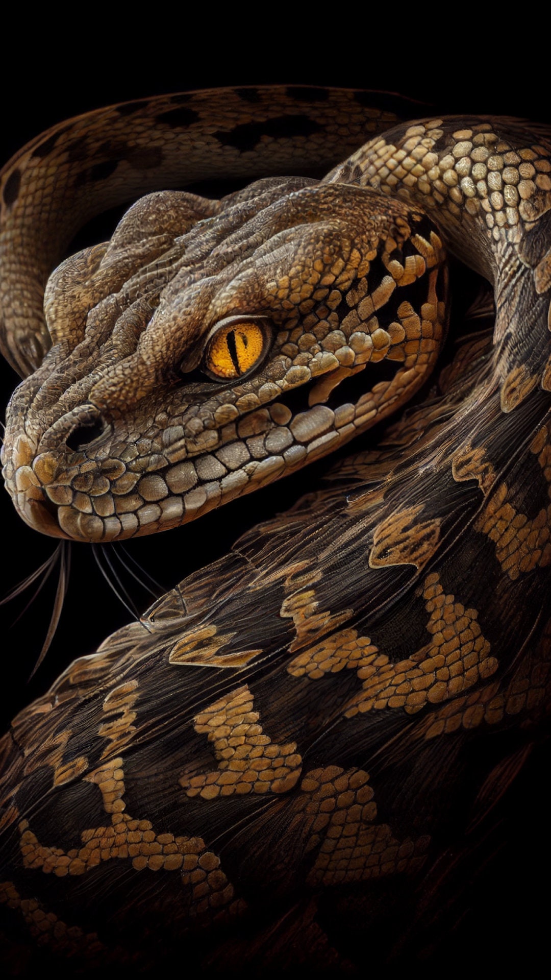 Digital Snake Portrait - Perfect for Smartphone Background or Wall ...