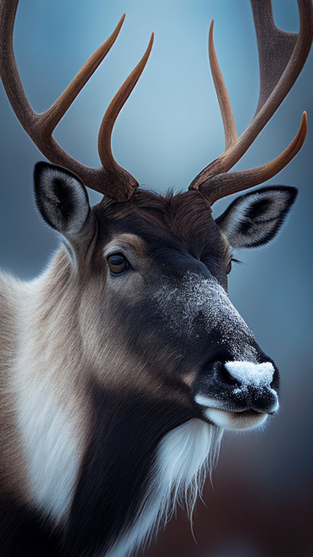Realistic Caribou Portrait: Wildlife Poster, Phone Wallpaper - Etsy
