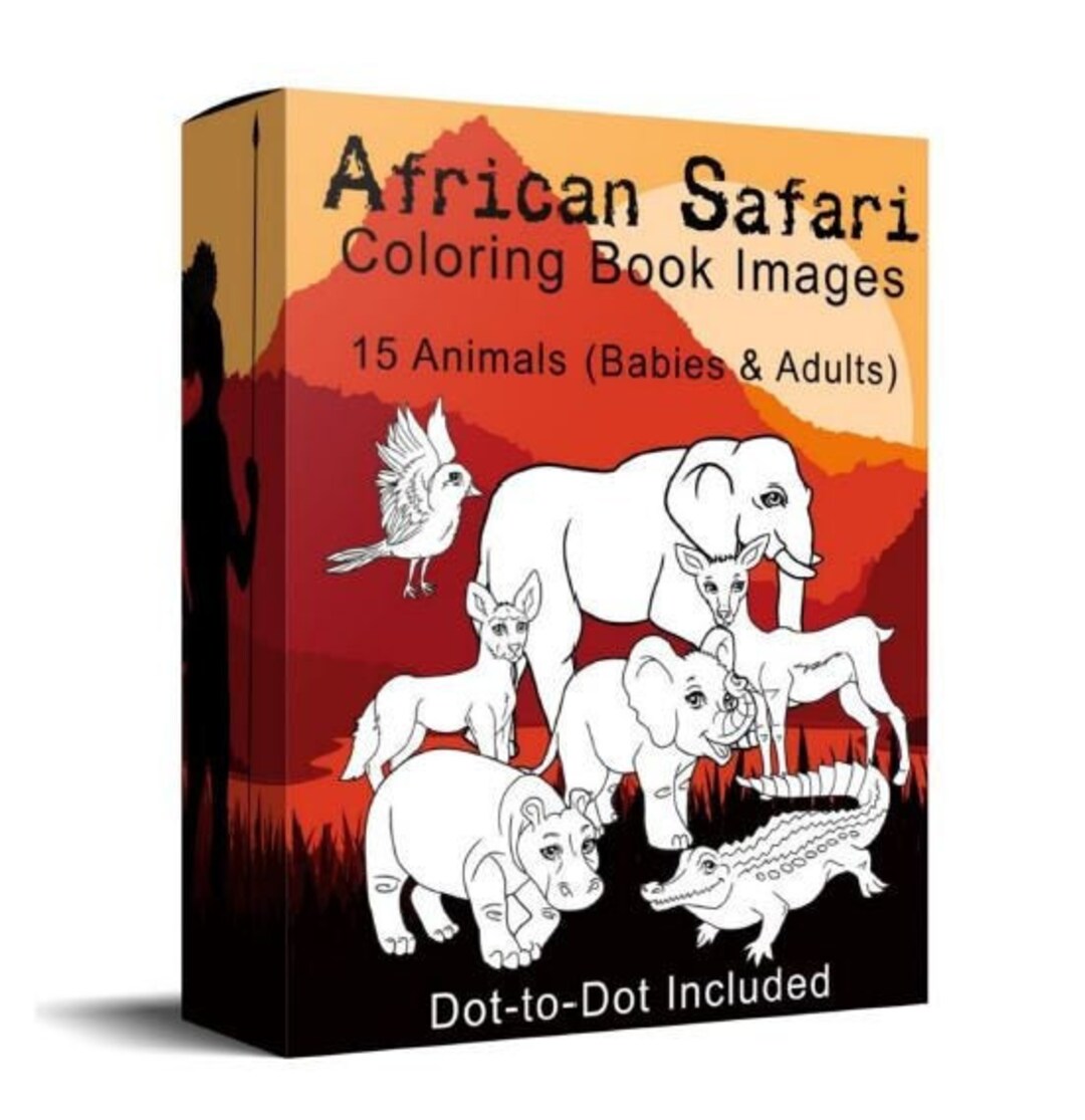 African Safari Coloring Book Safari Animals Coloring Pages - Etsy