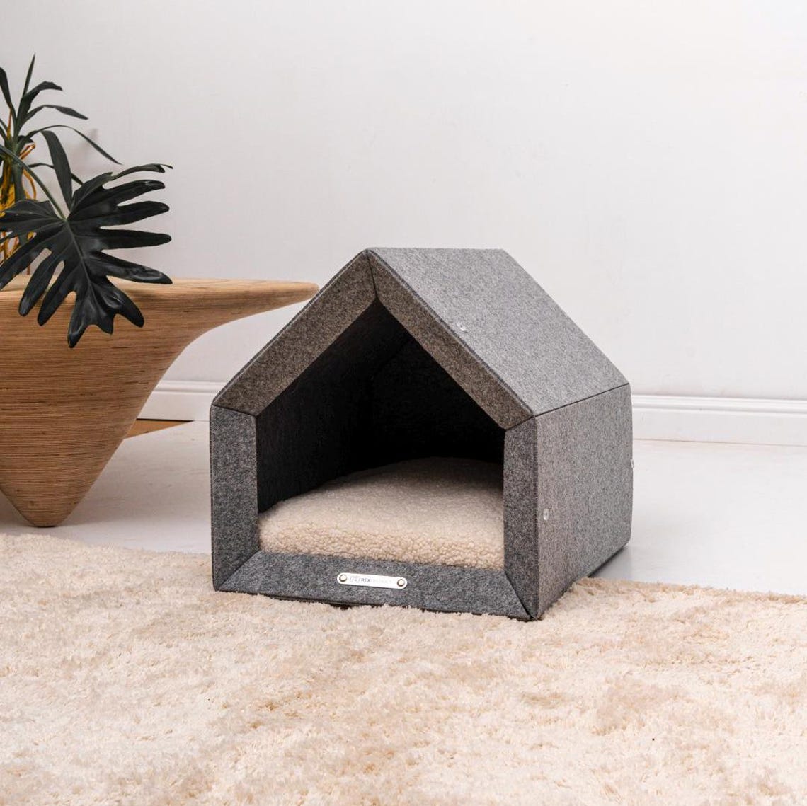 Pethome Teddy Set Kennel House Light Grey + Beige Mattress - Etsy