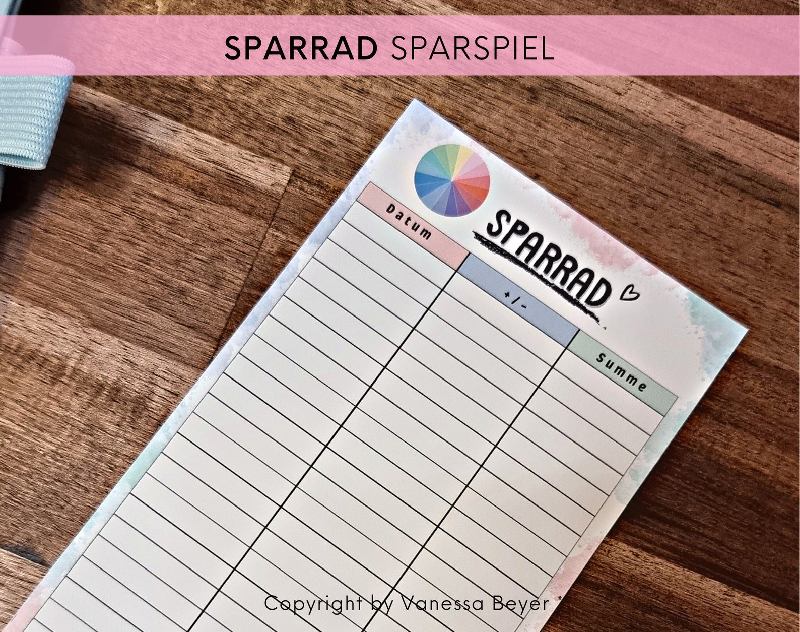 Das Sparrad, das Sparspiel für Jeden, foliertes Sparspiel, passend für ...