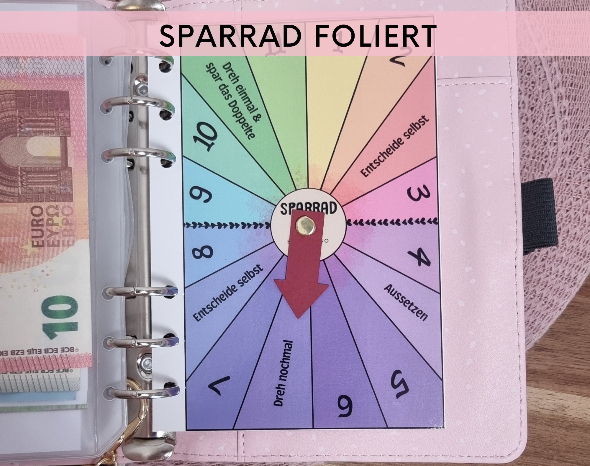 Das Sparrad, das Sparspiel für Jeden, foliertes Sparspiel, passend für ...