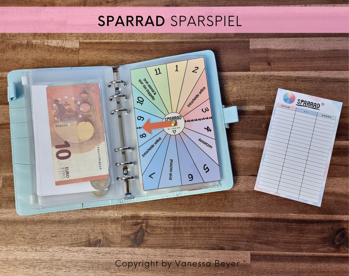 Das Sparrad das Sparspiel für Jeden foliertes Sparspiel - Etsy.de