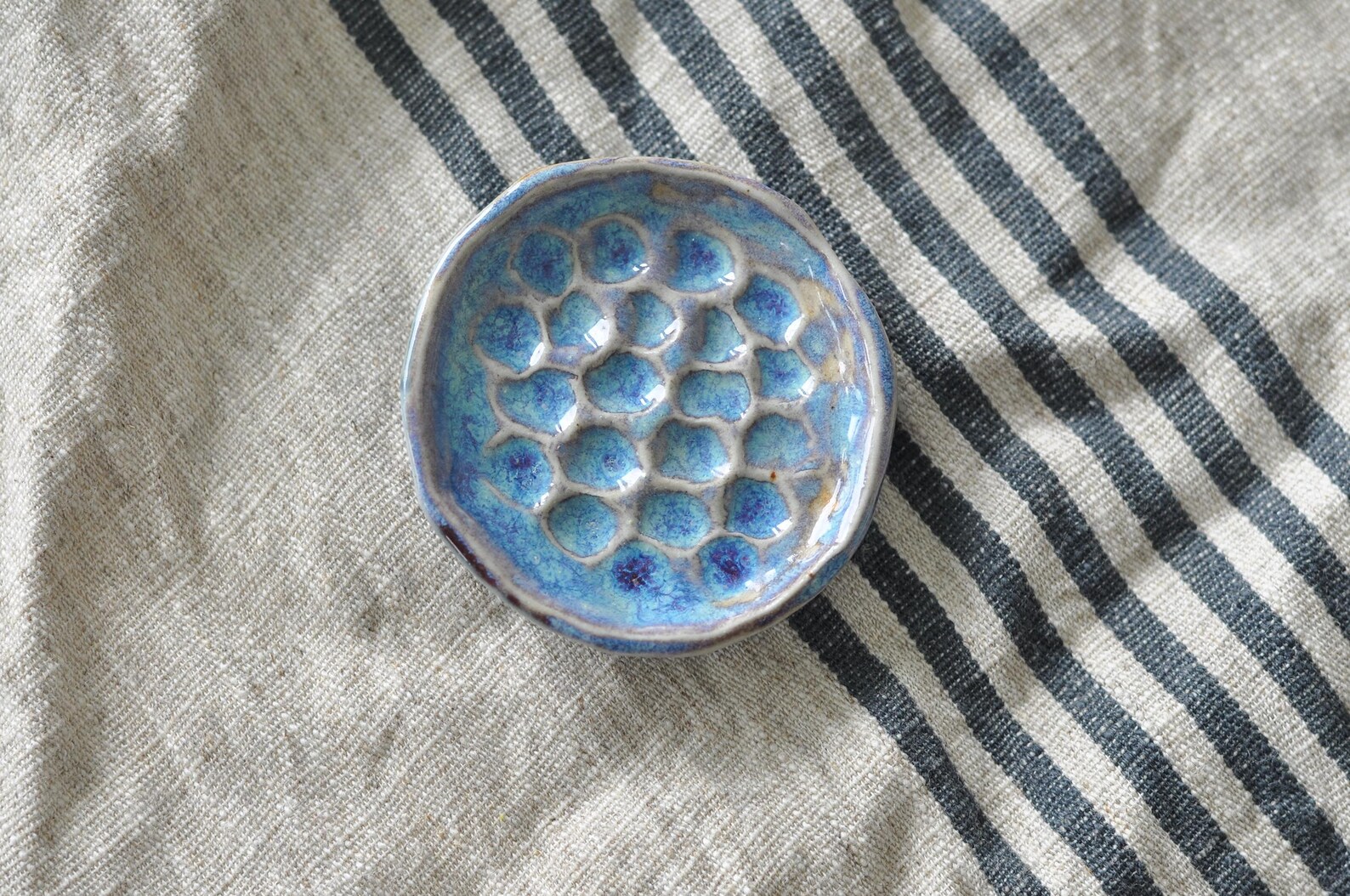 Handcrafted Textured Ceramic Plate for Cleansing Makeup or Artist ...