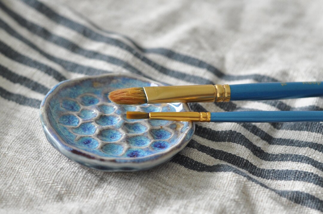 Handcrafted Textured Ceramic Plate for Cleansing Makeup or Artist ...