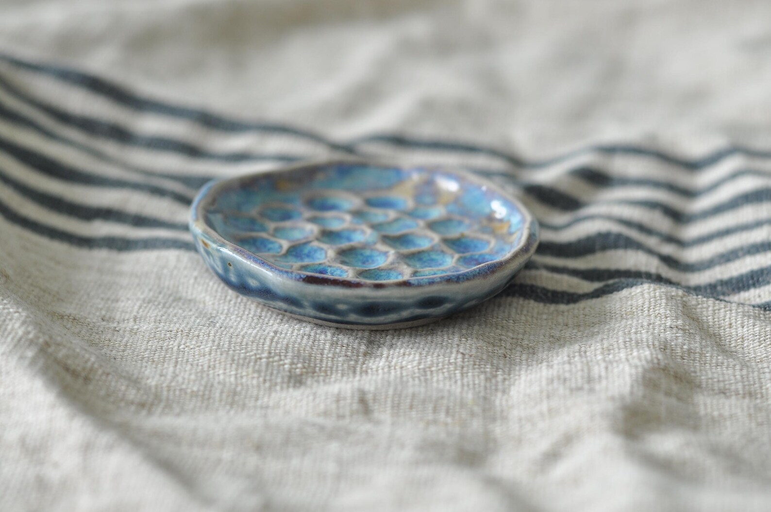 Handcrafted Textured Ceramic Plate for Cleansing Makeup or Artist ...