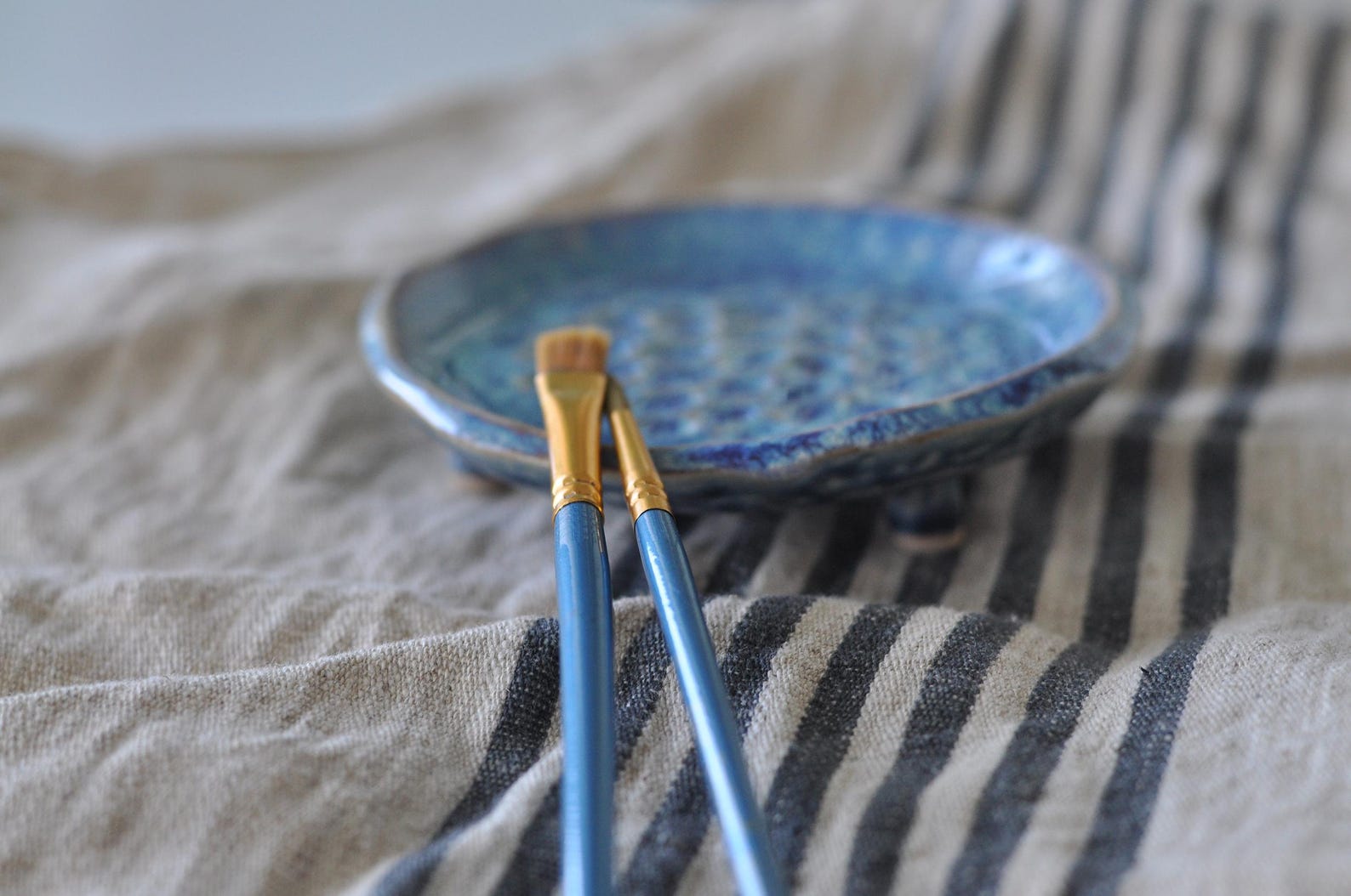 Handcrafted Textured Ceramic Plate for Cleansing Makeup or Artist ...