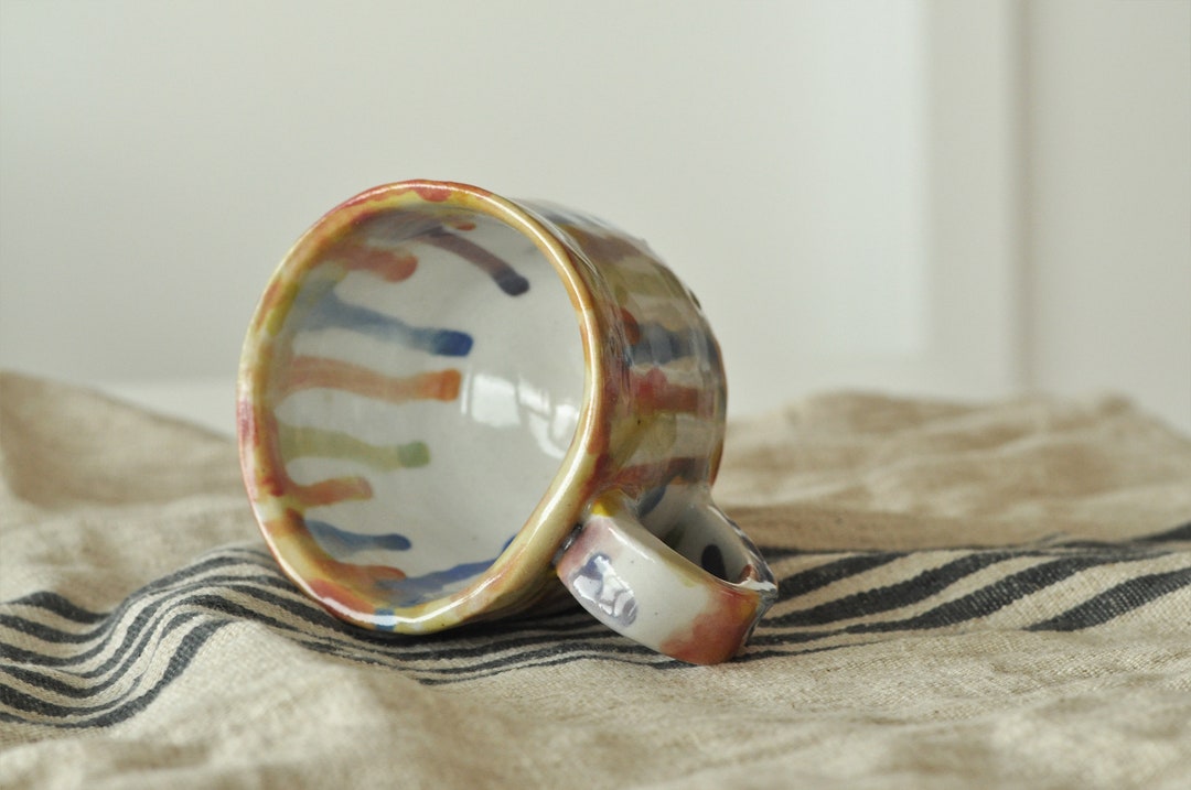 CERAMICS Handmade RAINBOW CUP. Cute Gifts for Children and Art Lovers ...