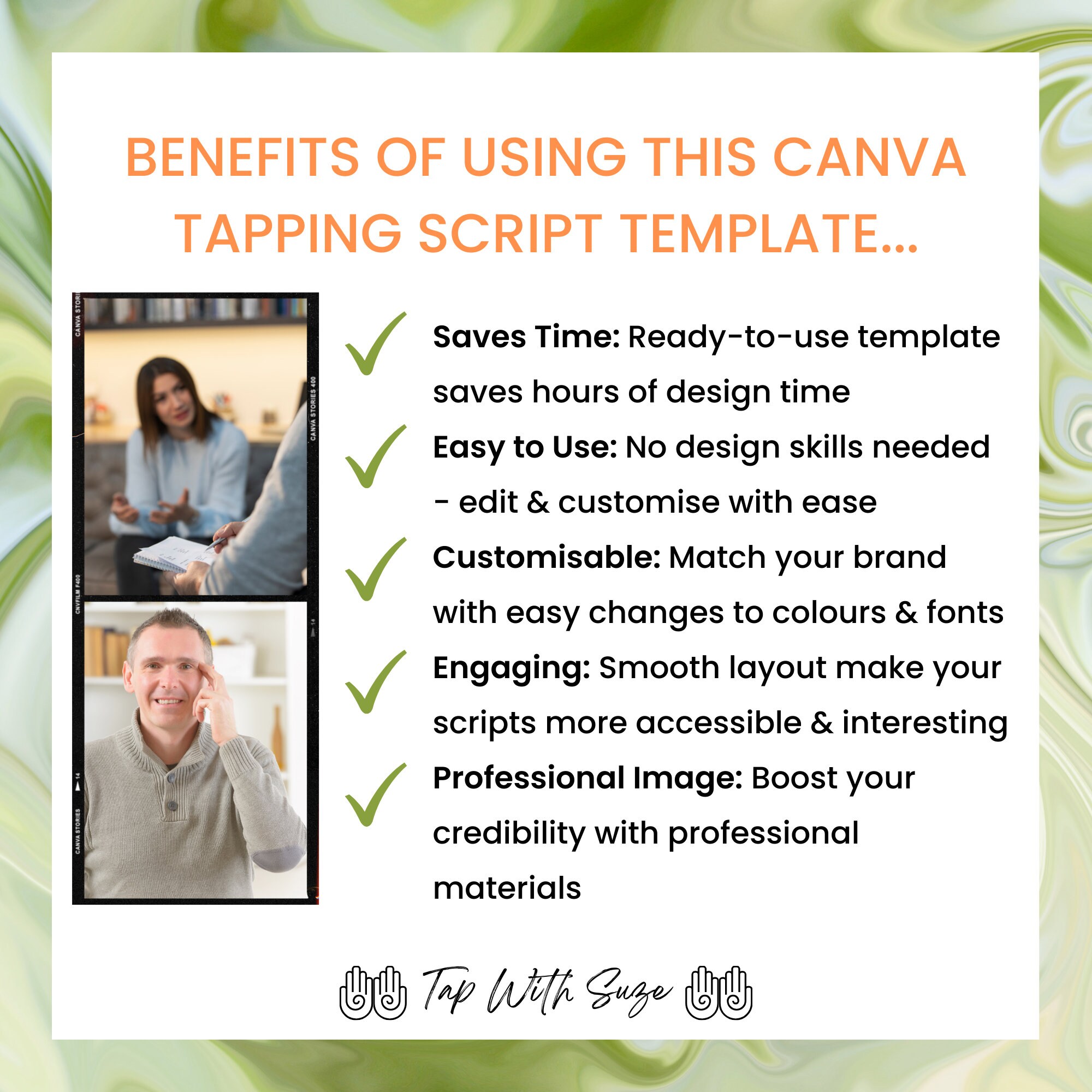 EFT Tapping Practitioner's Toolkit: Engaging Canva Tapping Script ...
