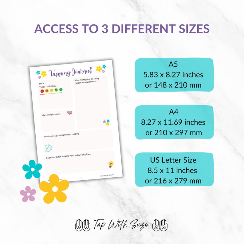 EFT Tapping Worksheet Bundle! EFT Tapping Tracker, Tapping Journal ...