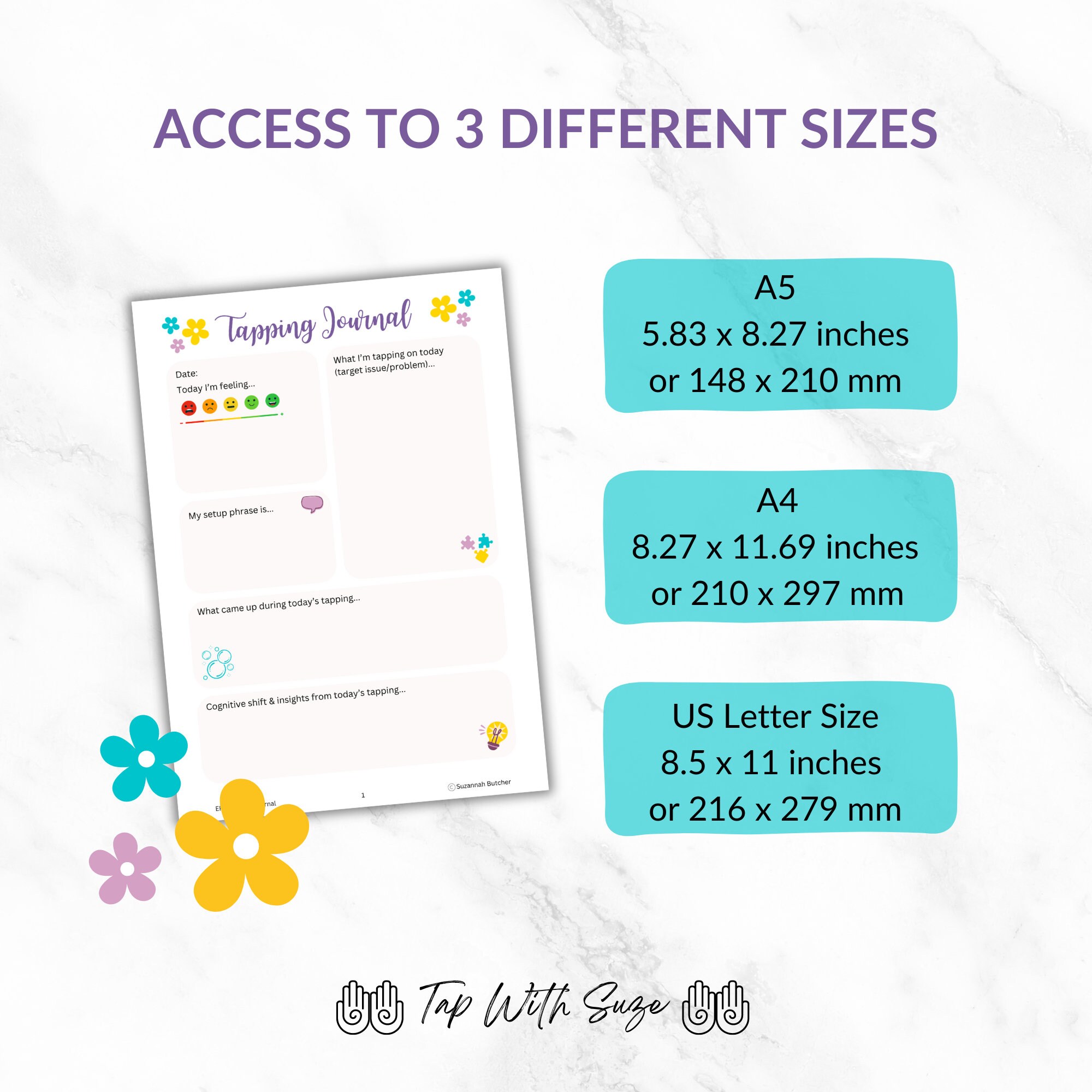 EFT Tapping Worksheet Bundle! EFT Tapping Tracker, Tapping Journal ...
