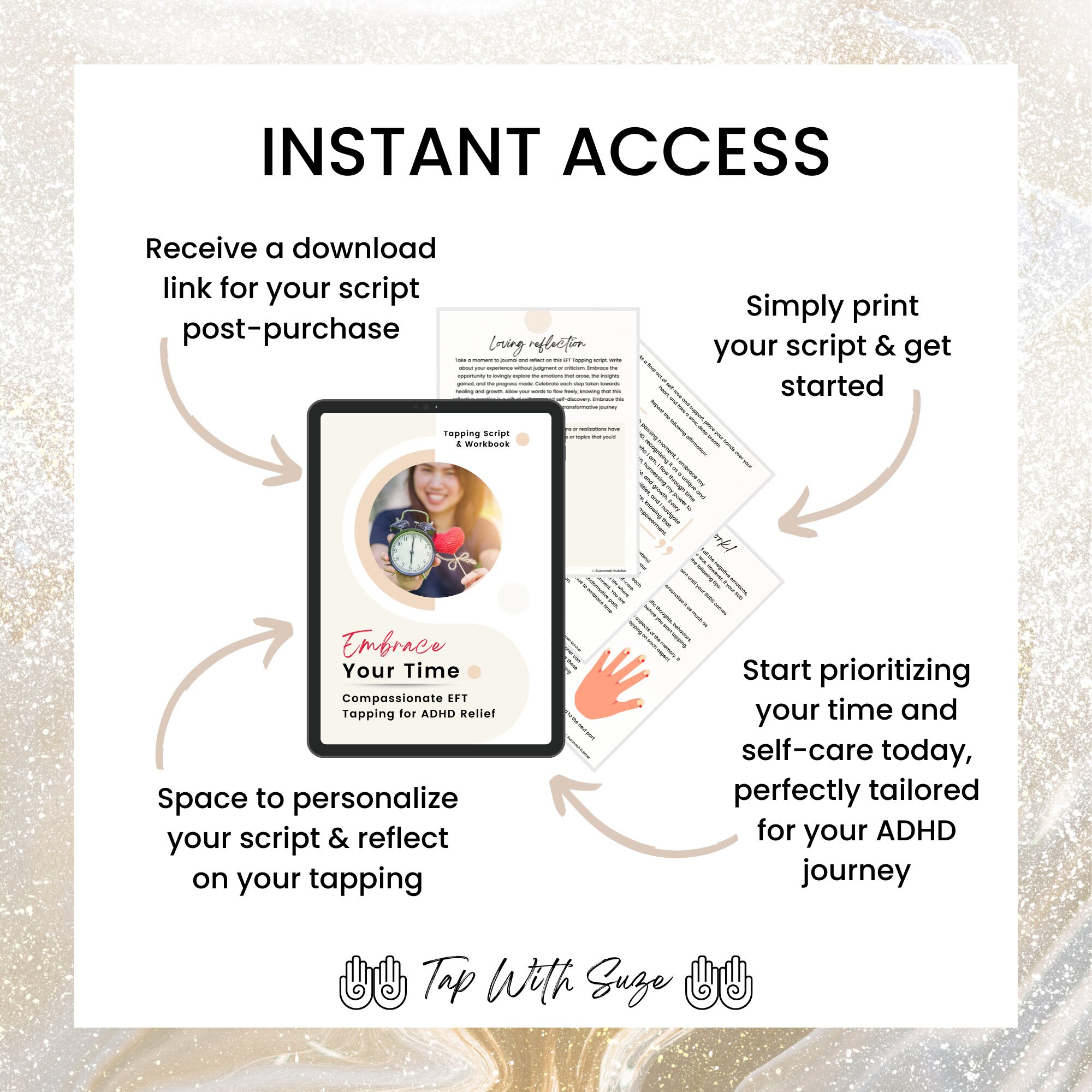 ADHD Focus EFT Tapping Script + Workbook | Time Management ...
