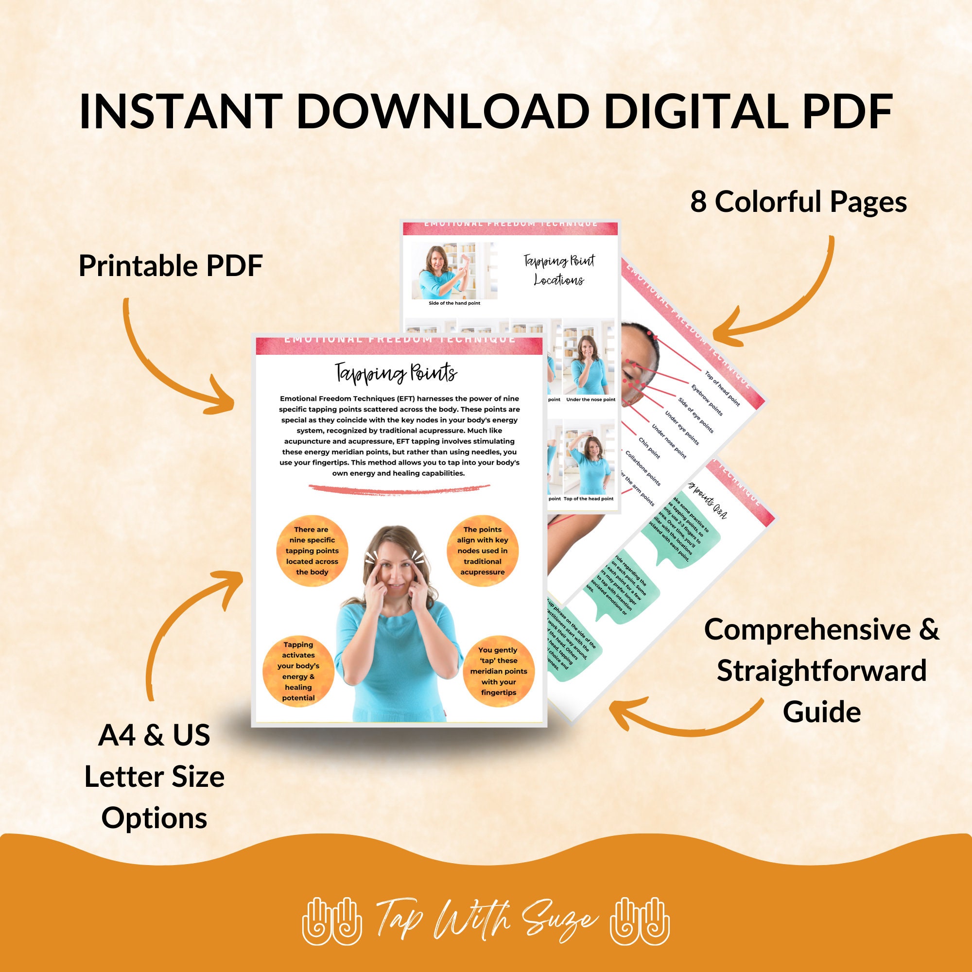 EFT Tapping Points Guide | Printable for Personal & Professional Use ...