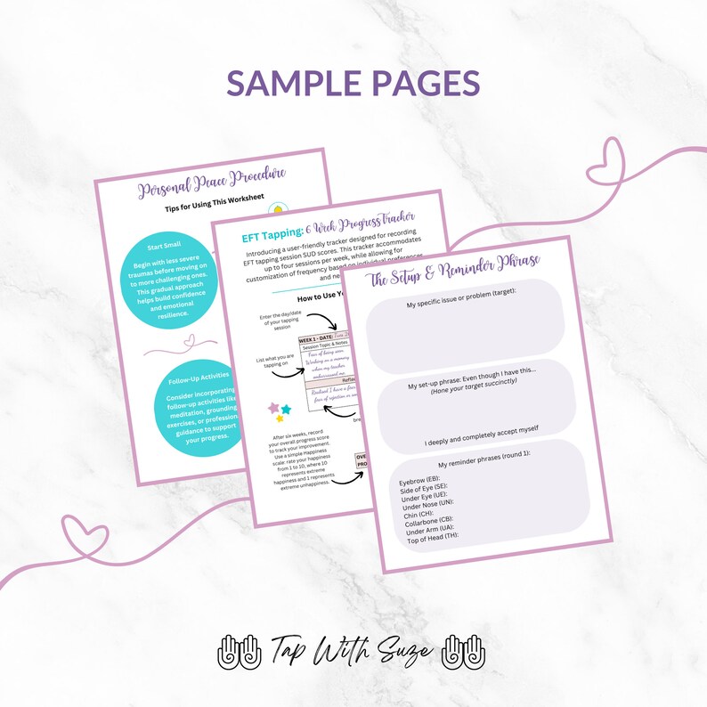 EFT Tapping Worksheet Bundle! EFT Tapping Tracker, Tapping Journal ...