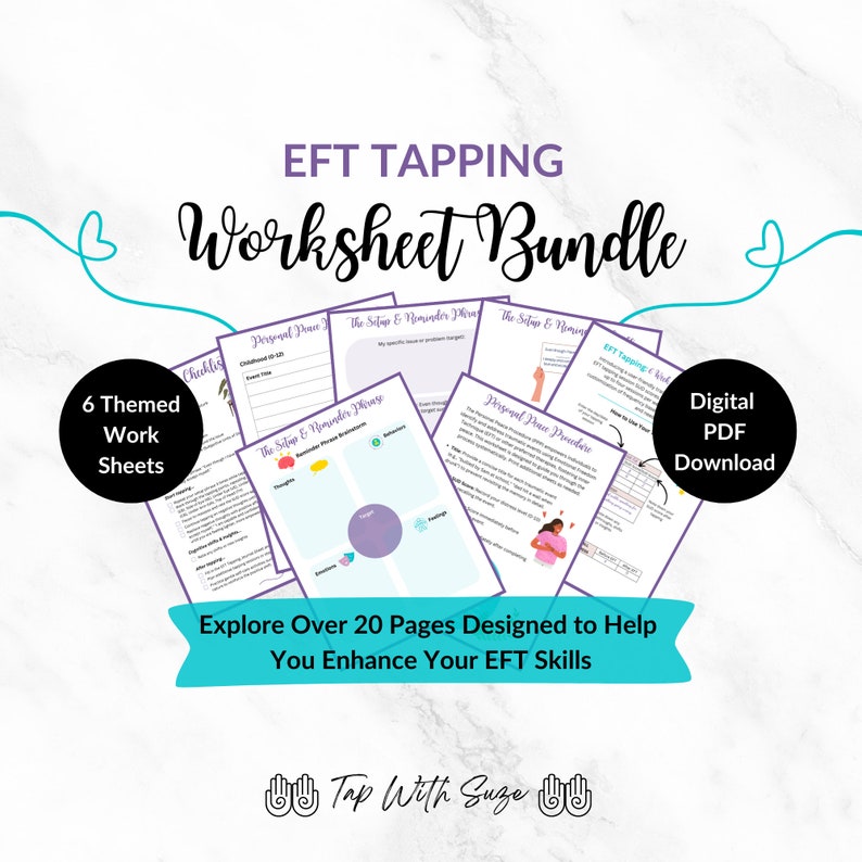 EFT Tapping Worksheet Bundle! EFT Tapping Tracker, Tapping Journal ...