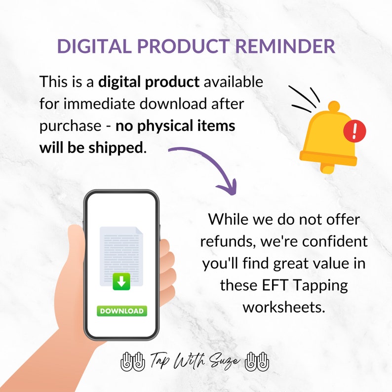 EFT Tapping Worksheet Bundle! EFT Tapping Tracker, Tapping Journal, Setup Phrase Creation ...