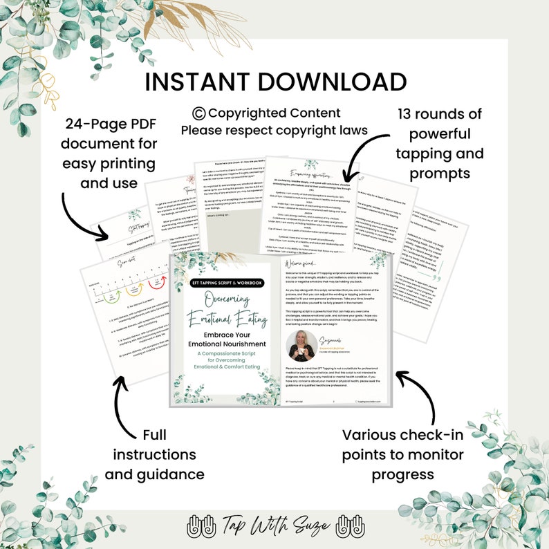 EFT Tapping Script: Emotional Eating & Mindful Weight Loss (digital ...