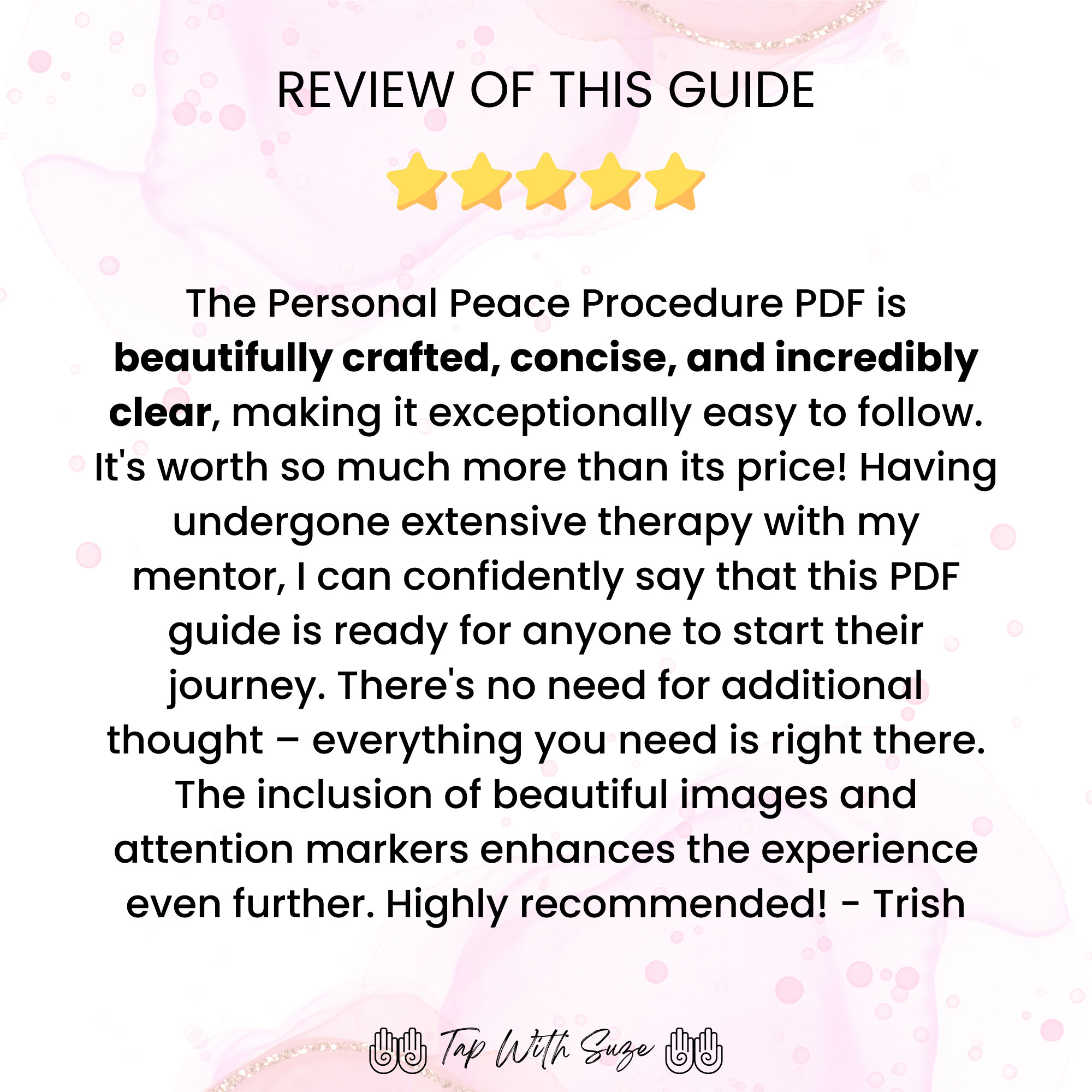 Personal Peace Procedure Guide & Workbook | EFT Tapping Therapy ...