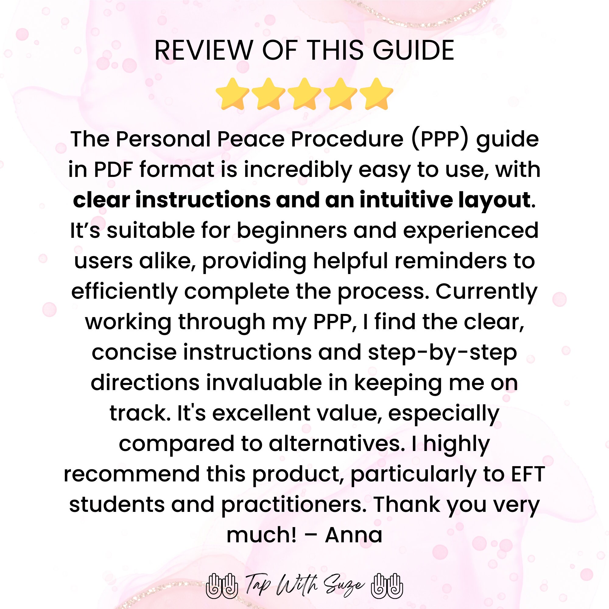 Personal Peace Procedure Guide & Workbook | EFT Tapping Therapy ...