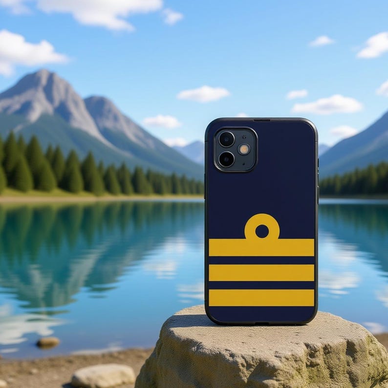 Royal Navy Commander Rank Phone Case, Gold Braid Insignia on Dark Navy ...