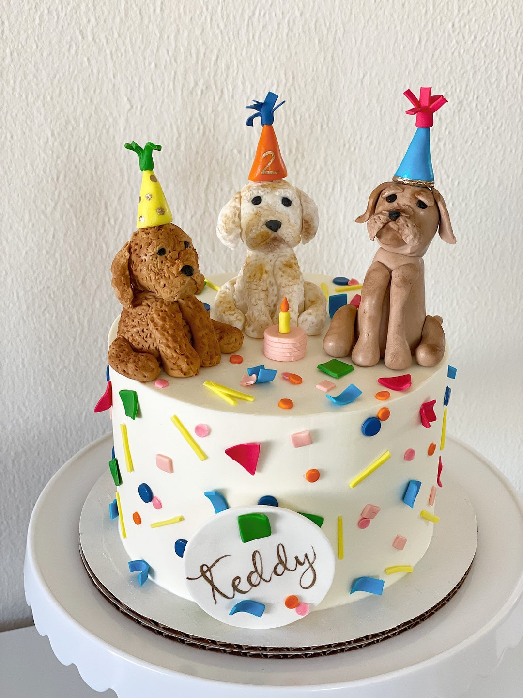 Custom Dog Fondant Cake Topper - Etsy