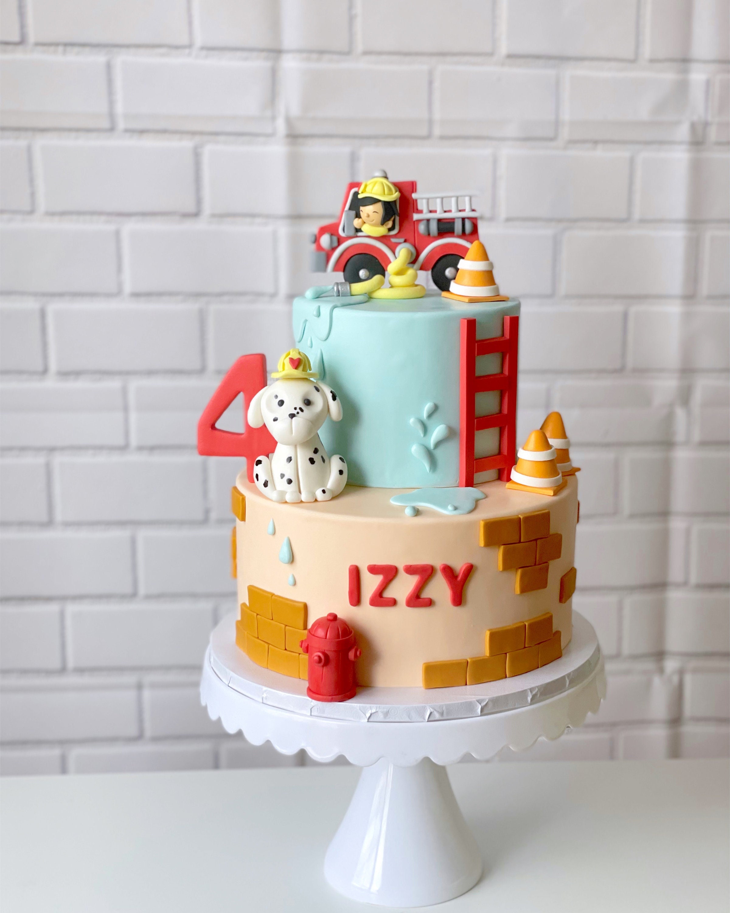 Fireman Theme Cakes Fondant