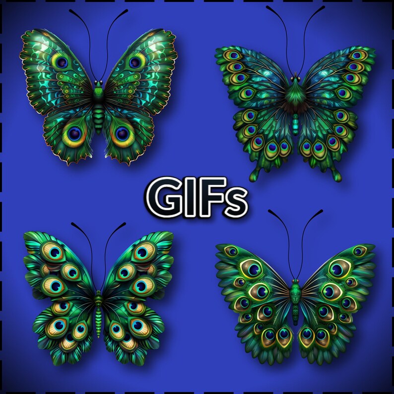 Animated Peacock Butterfly Gifs High-quality Digital Butterfly Graphics ...