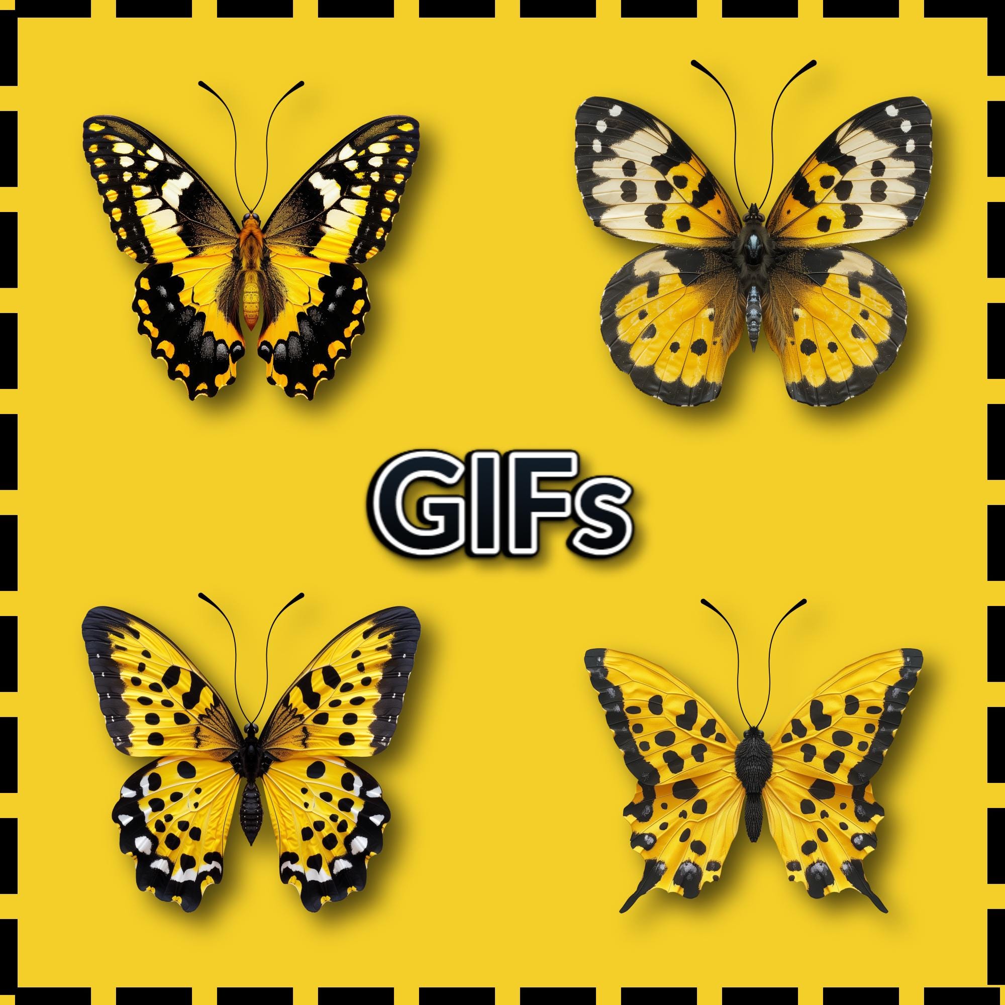 Yellow Butterfly Animated Gifs | High-quality Digital Butterfly ...