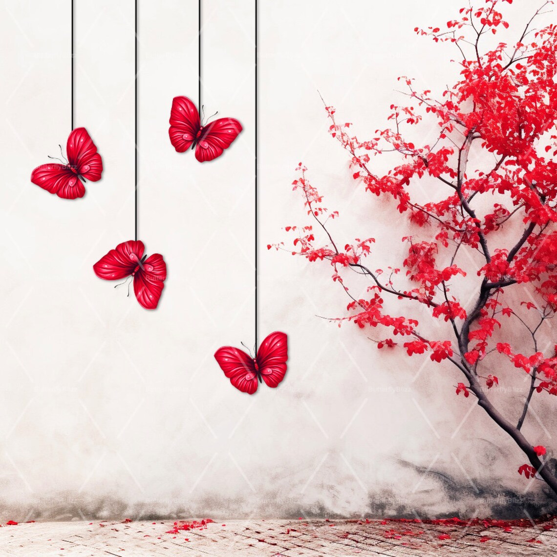 Animated Red Rose Butterfly : PNG , GIF and MOV File With Transparent ...