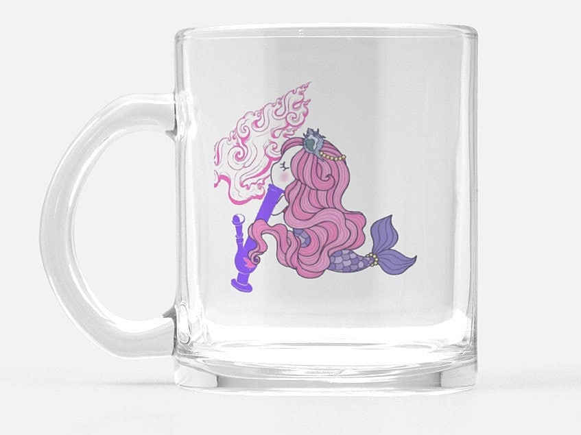 Mermaid and Her Bong Seaweed Smoking - Etsy