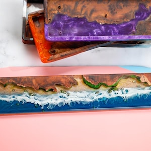 Wrist Rest Sea Resin Wood, Keyboard Wrist Rest, Blue Ocean Wrist Rest ...
